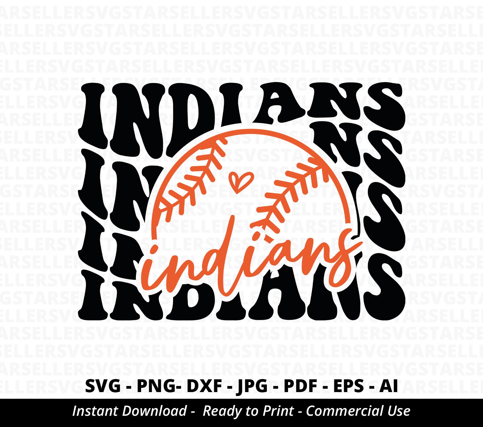 Indians Baseball SVG PNG, Stacked Indians Svg,indians Svg,indians Shirt ...