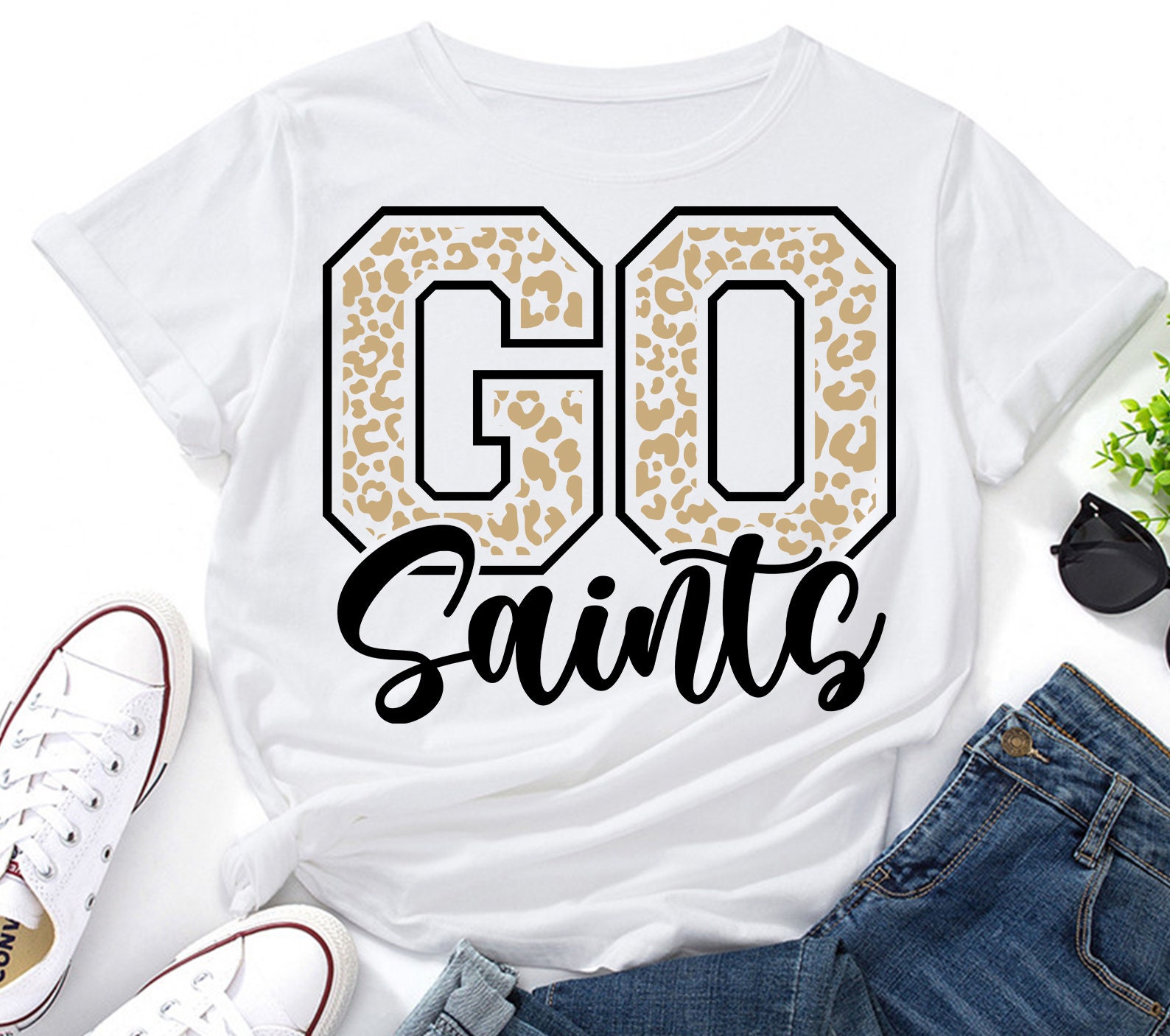 Leopard Go Saints SVG Saints Cheer Svgsaints Mascotsaints - Etsy