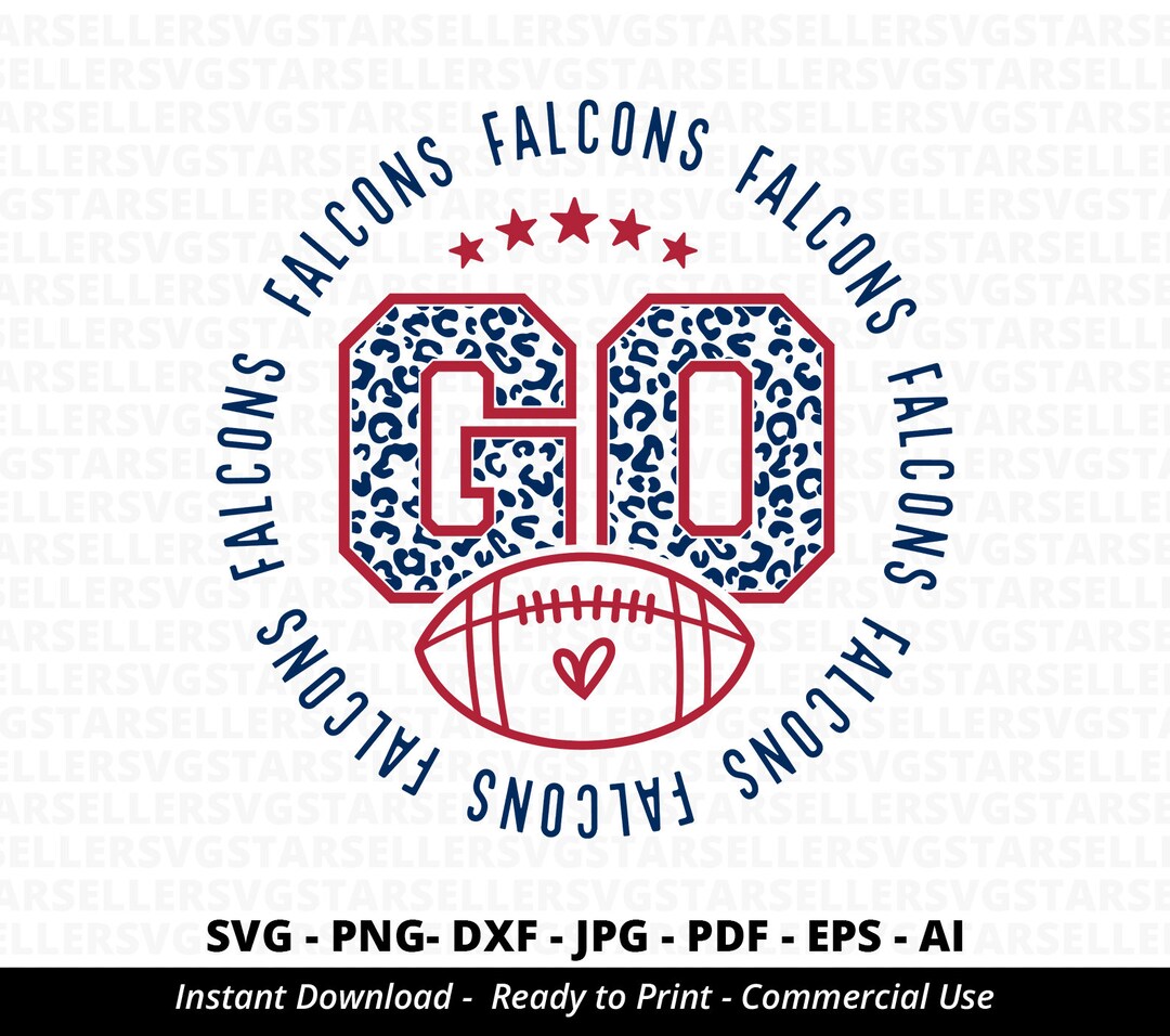 Go Falcons Football SVG PNG, Falcons Svg,leopard Go Falcons Svg,falcons ...