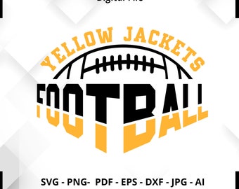 Yellow Jackets Football SVG PNG, Yellow Jackets Svg, Football Svg ...