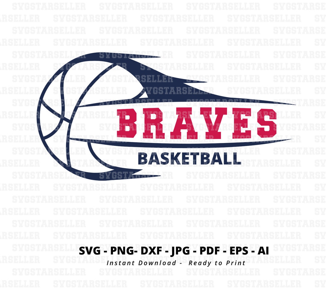 Braves Basketball SVG PNG, Braves Svg, Basketball Shirt Svg, Braves ...