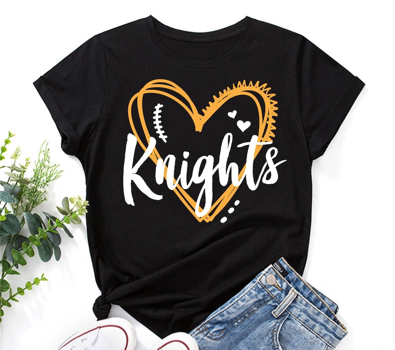 Knights Heart Svgknights Svgknights Football Svgheart - Etsy