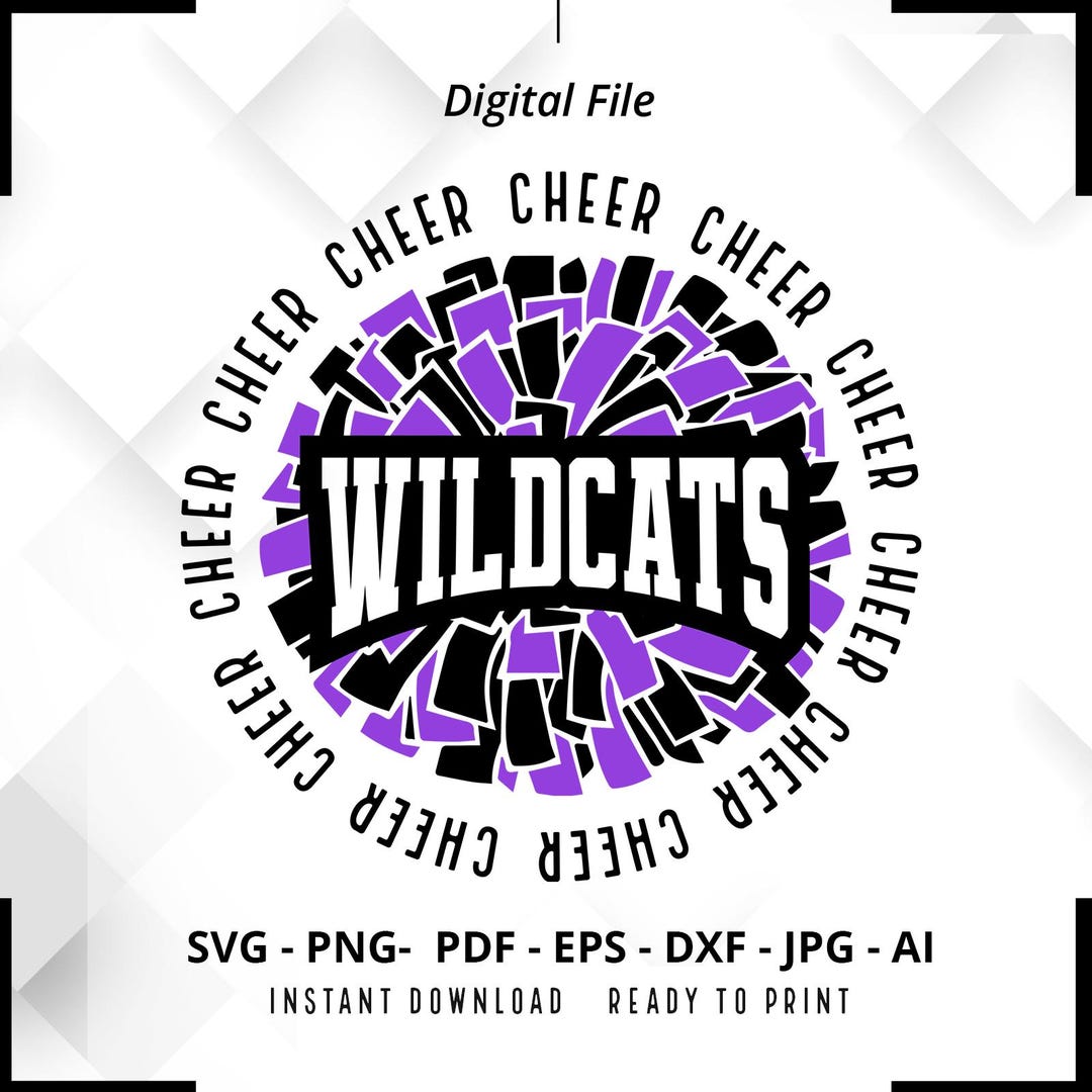 Wildcats Cheer SVG, PNG, Mascot Cut File (digital Download) - Etsy
