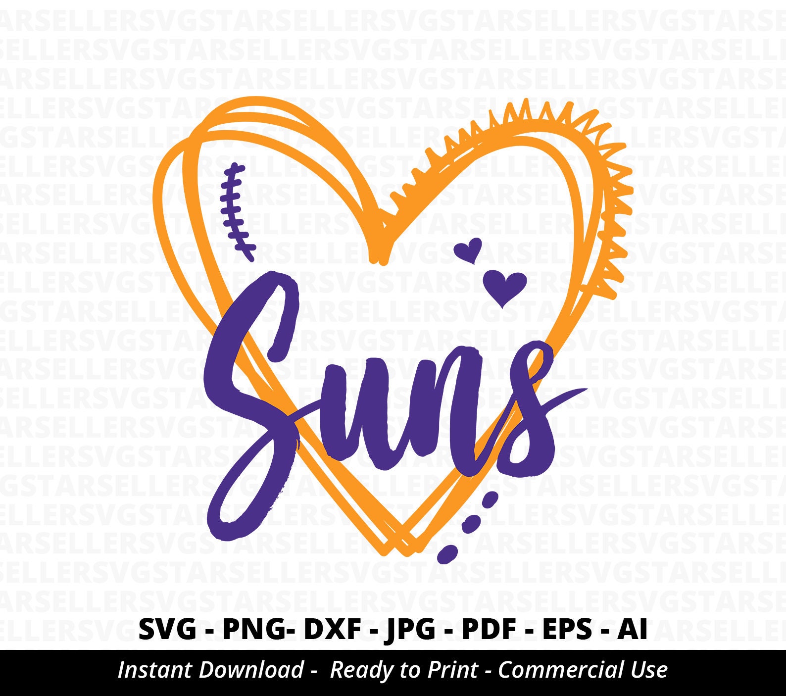Suns Heart SVG, Heart Designs Mascot Svg,suns Svg,love Suns Svg,suns ...