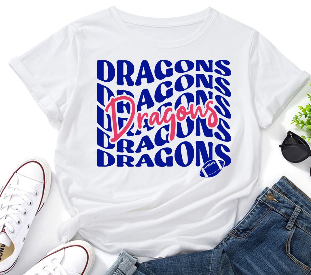 Dragons SVG Stacked Dragons Svgdragons Footballschool Team - Etsy