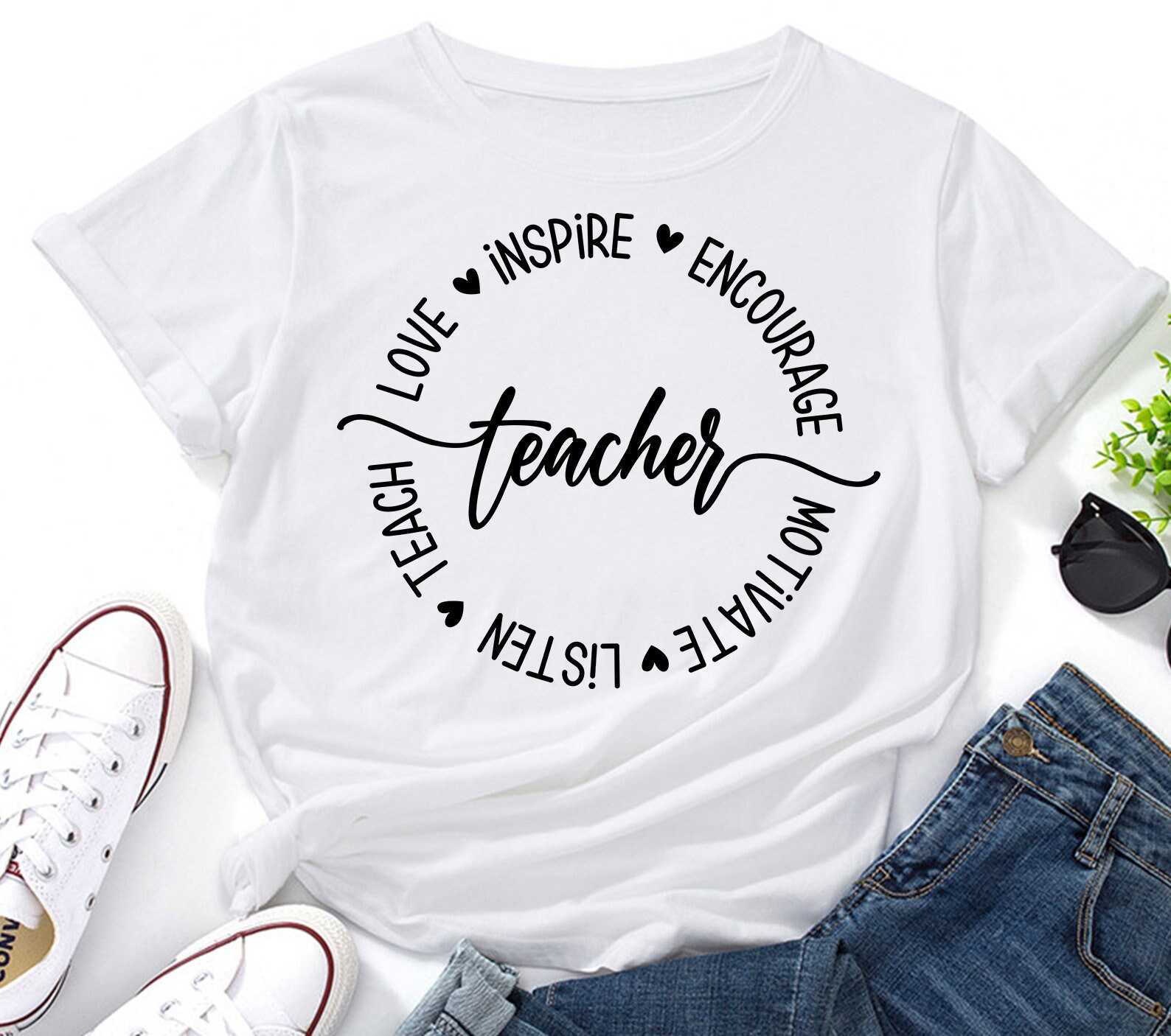 Teacher Svgteach Love Inspireteacher Life Svgmotivate - Etsy