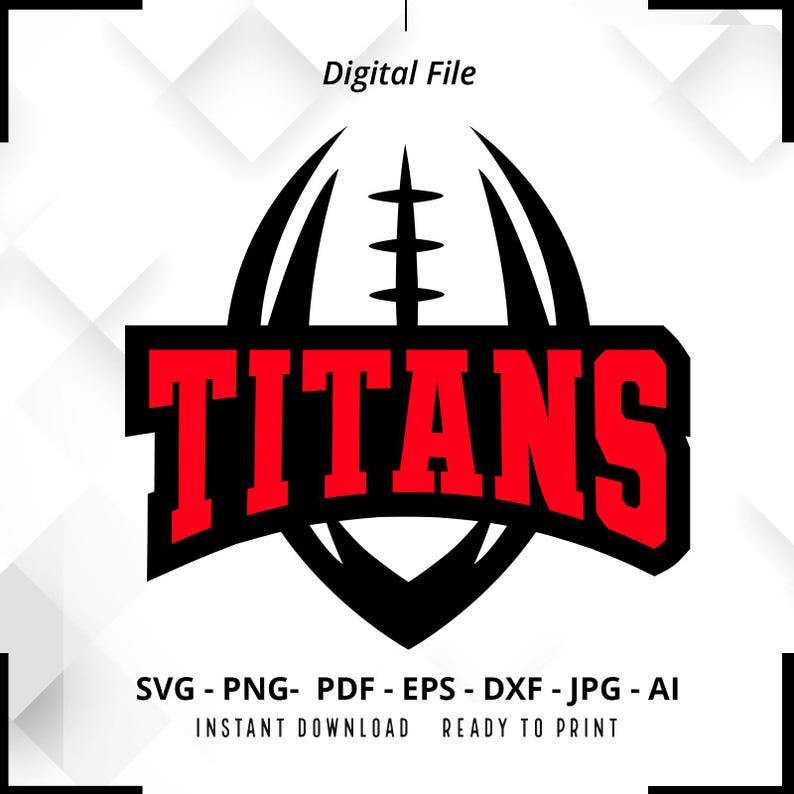 Titans Football SVG, Mascot Design (digital File) - Etsy
