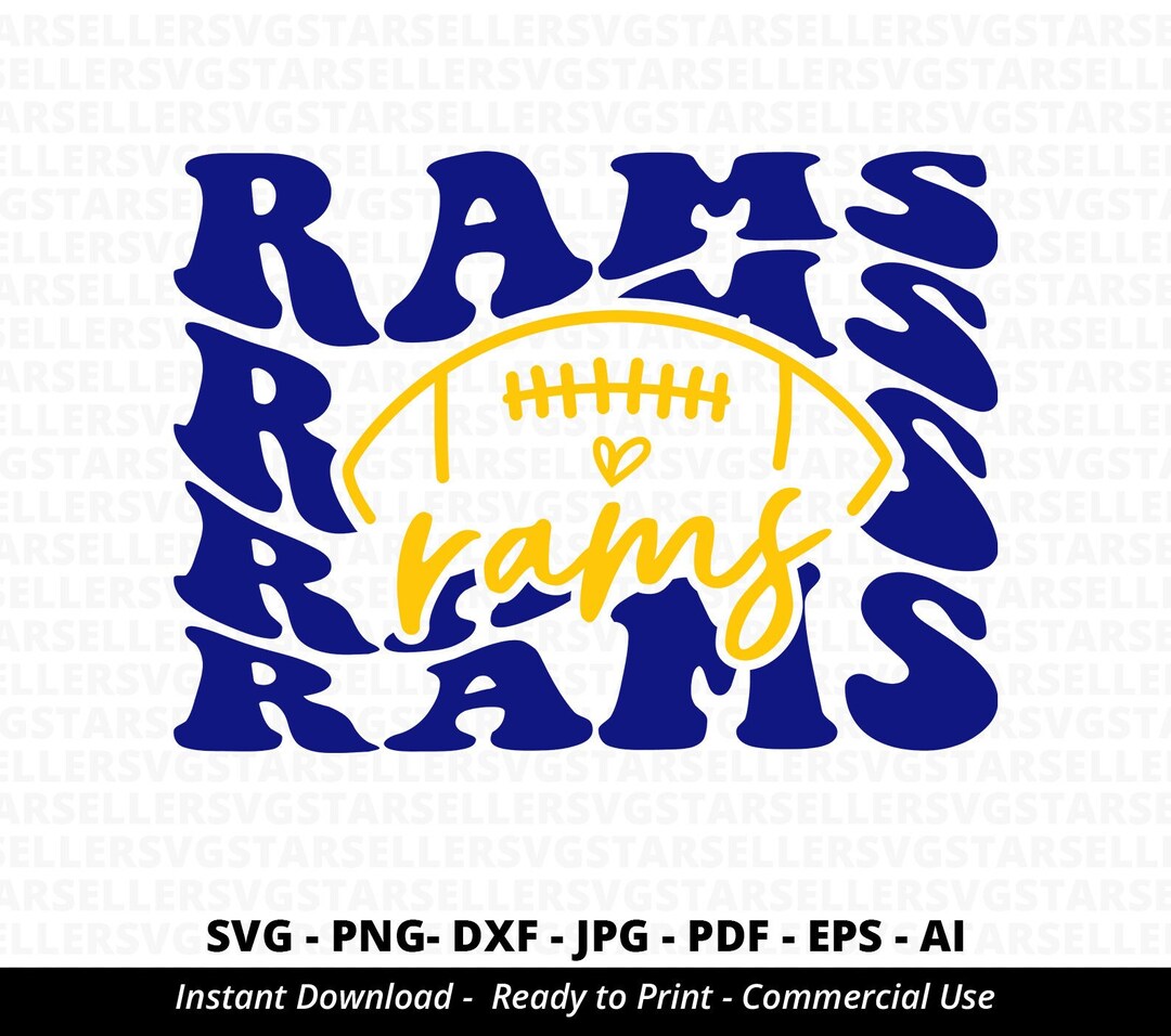 Rams Football SVG PNG, Rams Svg,stacked Rams Svg,rams Mascot Svg,rams ...