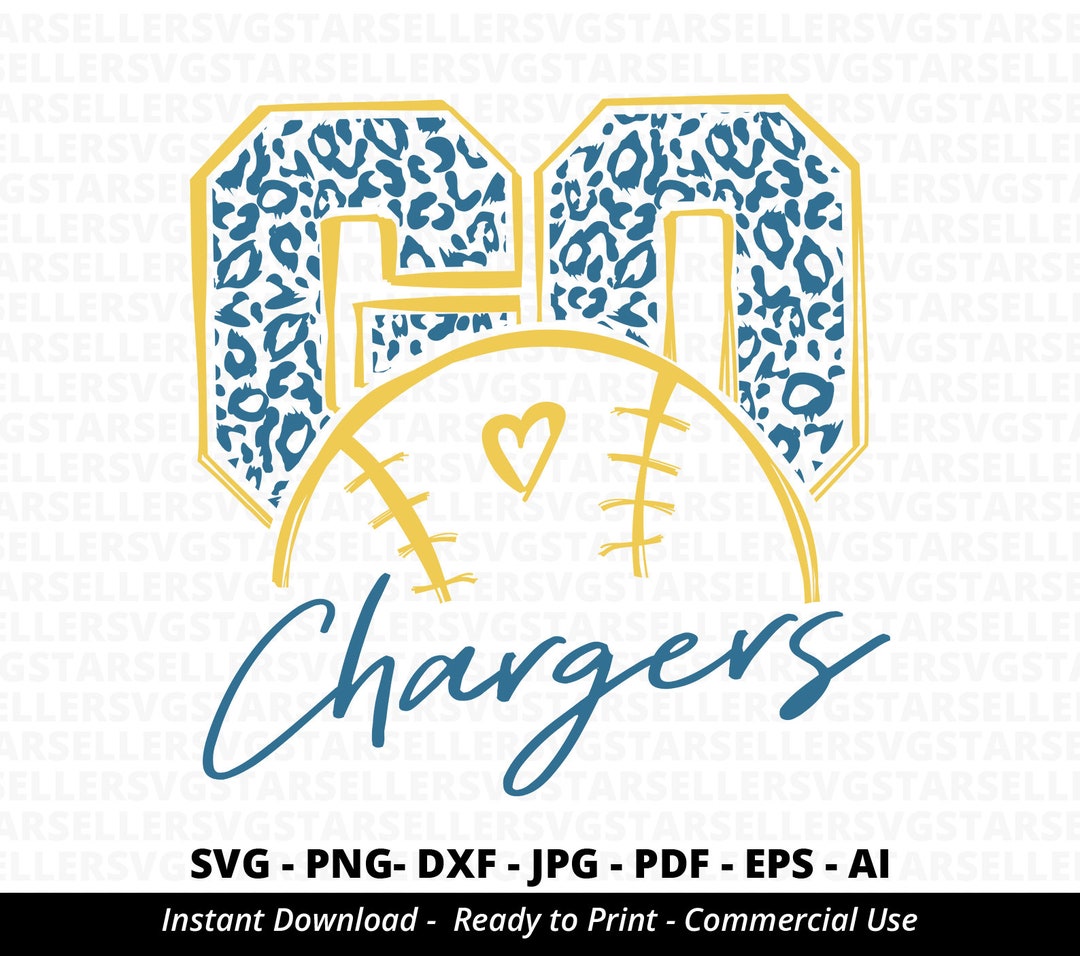 Go Chargers Baseball SVG, Chargers Svg, Chargers School Team Svg ...