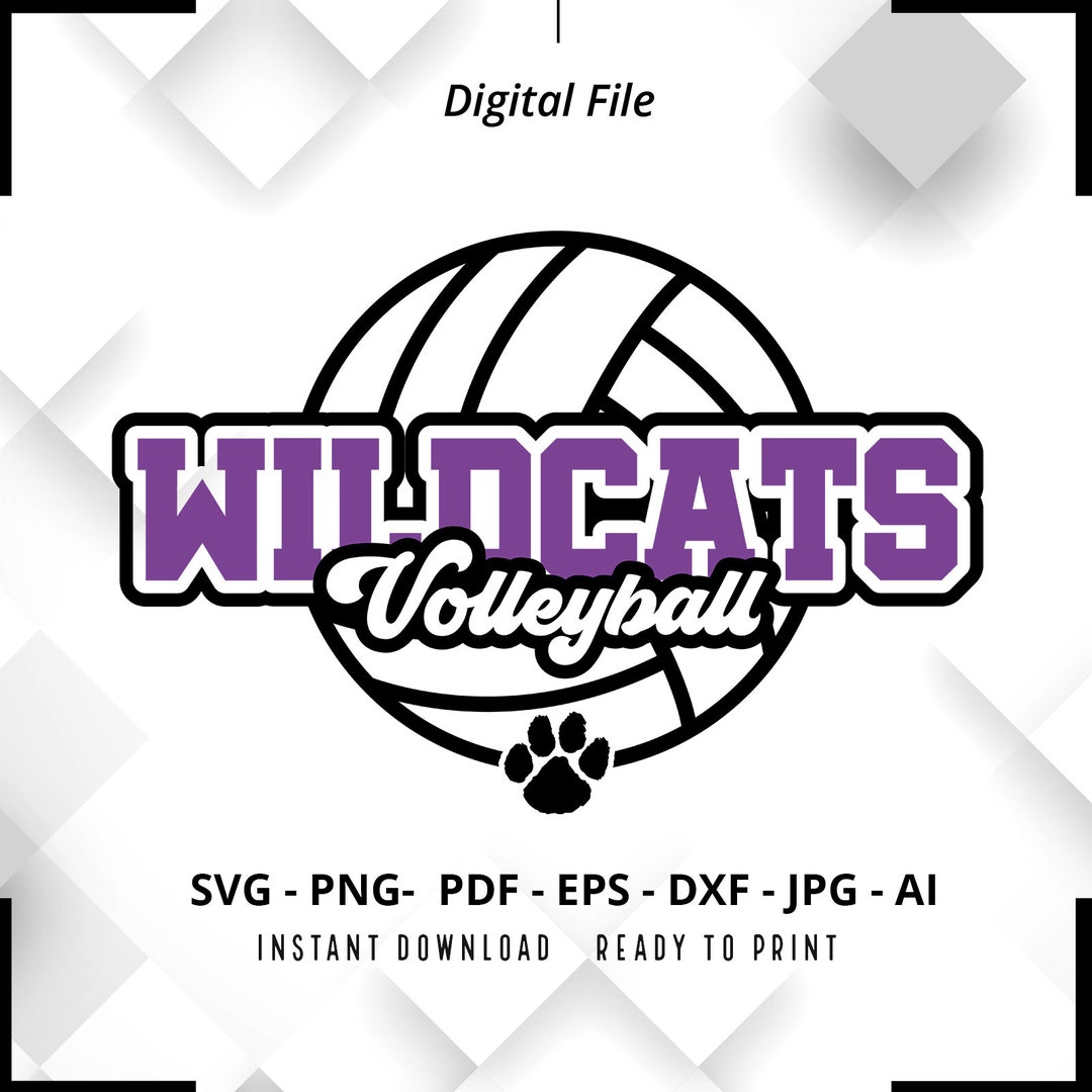 Wildcats Volleyball SVG PNG, Wildcats Svg, Wildcats Cheer Svg ...