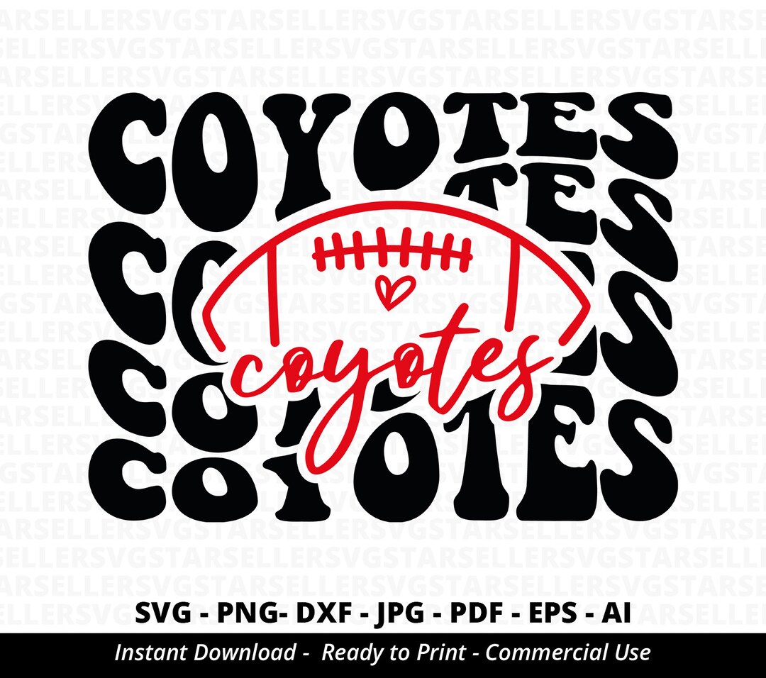Coyotes Football SVG PNG, Coyotes Svg,stacked Coyotes ,coyotes Mascot ...