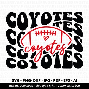 Coyotes Football SVG PNG, Coyotes Svg,stacked Coyotes ,coyotes Mascot ...
