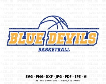 Blue Devils Basketball MOM SVG - Etsy