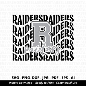 Raiders SVG PNG, Stacked Raiders Svg,raiders Shirt Svg,raiders Cheer ...