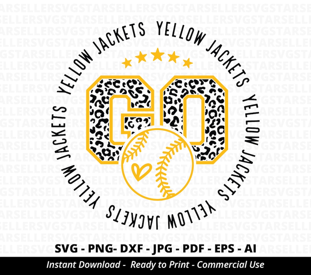 Yellow Jackets Baseball SVG, PNG, Mascot Design - Etsy