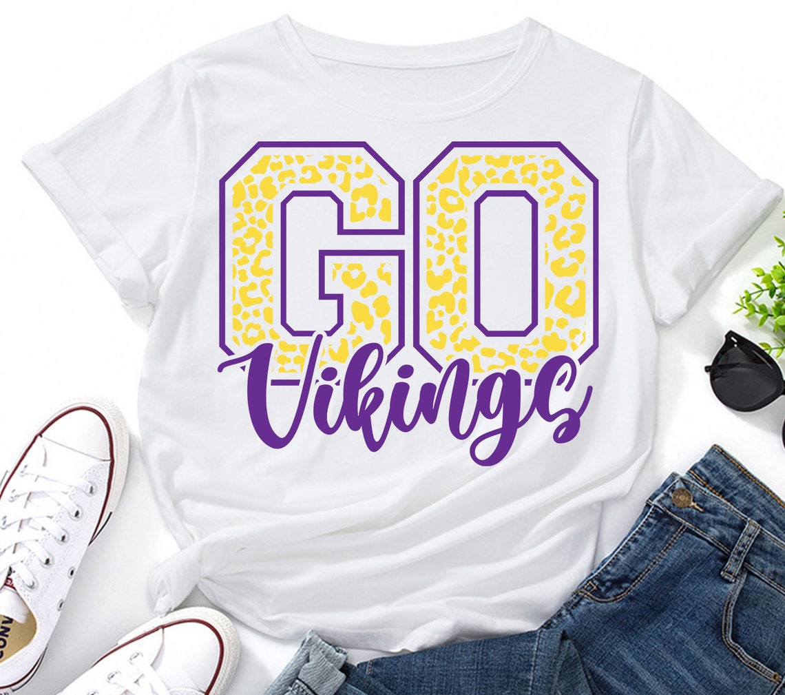 Leopard Go Vikings SVG Vikings Cheer Svgvikings Mascot - Etsy