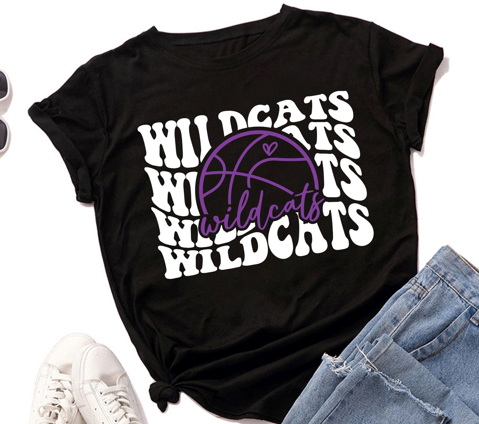 Wildcats Basketball SVG, Stacked Mascot Design (digital Download) - Etsy