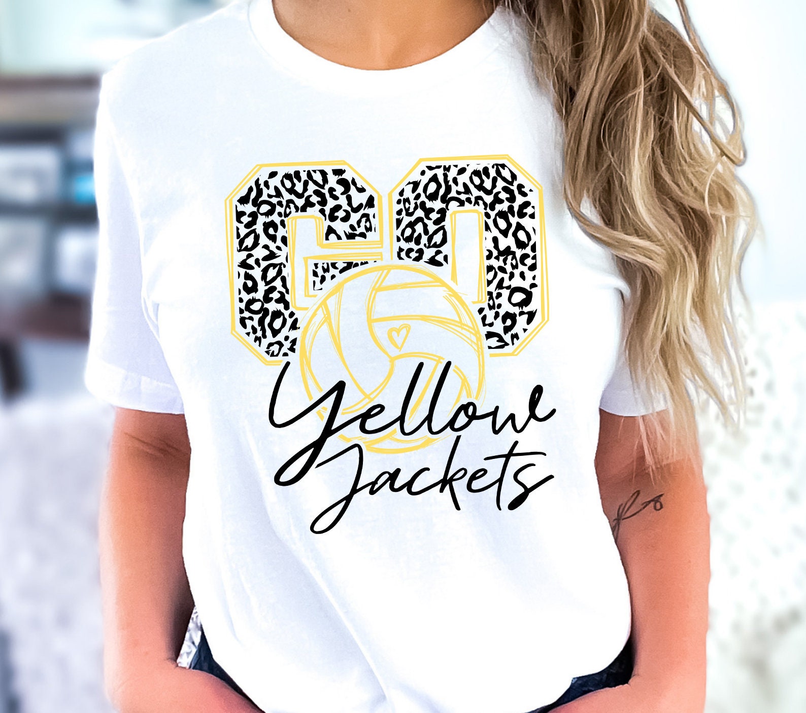 Yellow Jackets Volleyball SVG, Leopard Mascot (digital Files) - Etsy