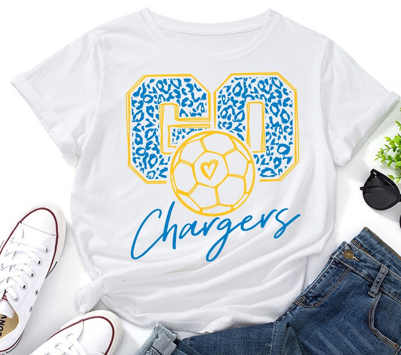 Leopard Go Chargers Svgchargers Soccerchargers Mascot - Etsy