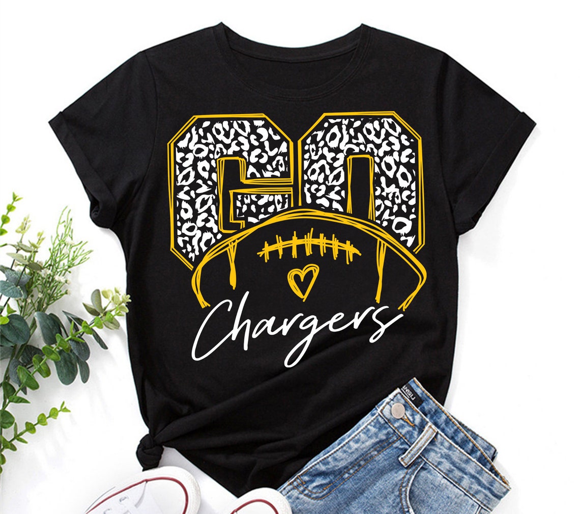 Go Chargers Football Svgchargers Svggo Leopard Chargers - Etsy