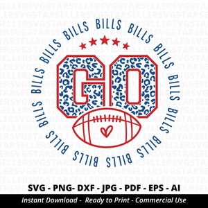 Go Bills Football SVG PNG, Bills Svg,leopard Go Bills Svg,bills Mascot ...