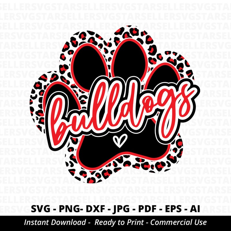 Bulldog Paw - Etsy