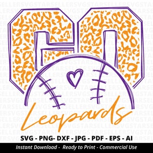 Go Leopards Baseball Svg,leopards Svg,go Leopards Svg,leopards Mascot ...