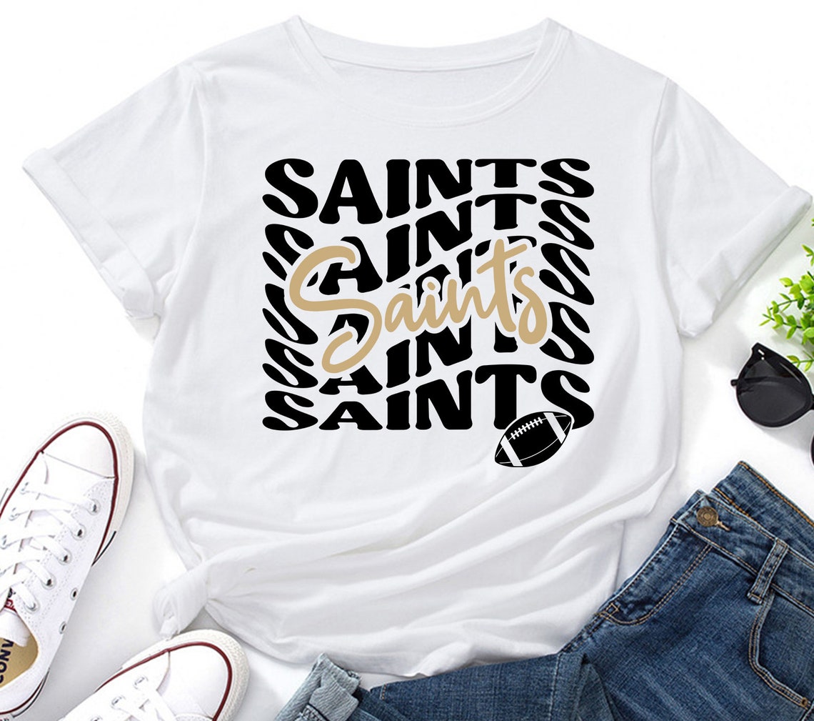 Saints SVG Stacked Saints Svgsaints Footballschool Team - Etsy