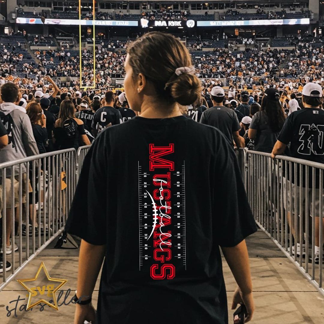 Mustangs Football SVG PNG, School Spirit Shirt Design, Cheer Team Pride ...