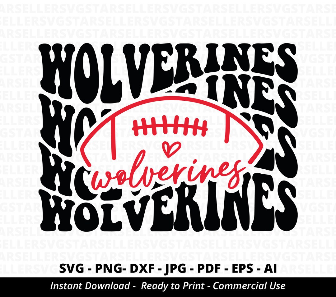 Wolverines Football SVG, Mascot, Mom Shirt (digital Files) - Etsy