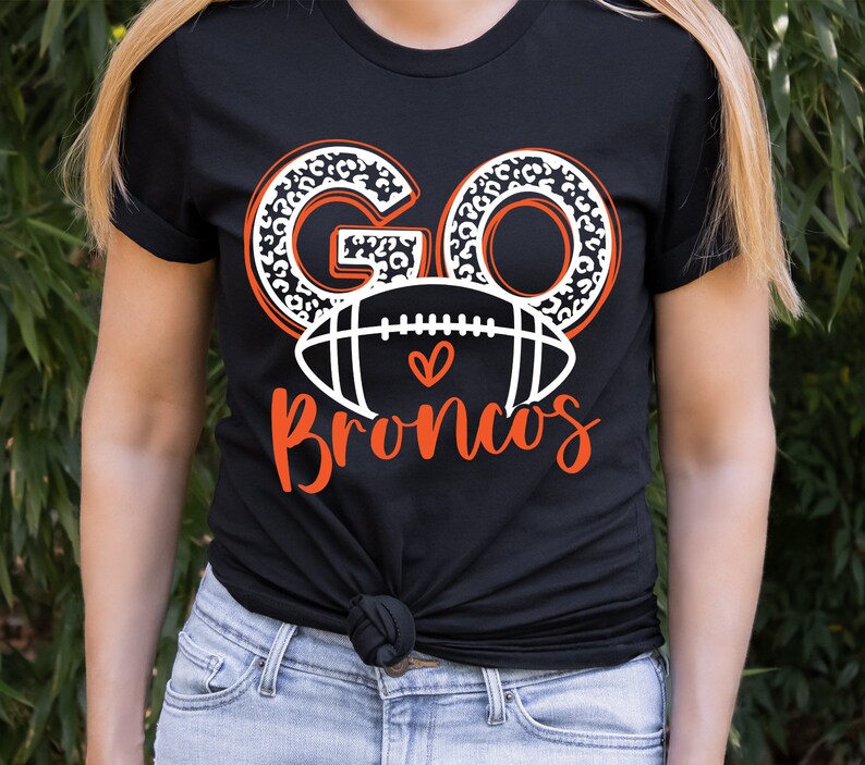 Leopard Go Broncos Football SVG PNG, Mascot Shirt (digital Download) - Etsy