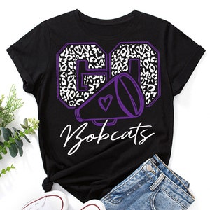 Go Bobcats Leopard Cheer SVG, Mascot, School Spirit (digital File) - Etsy