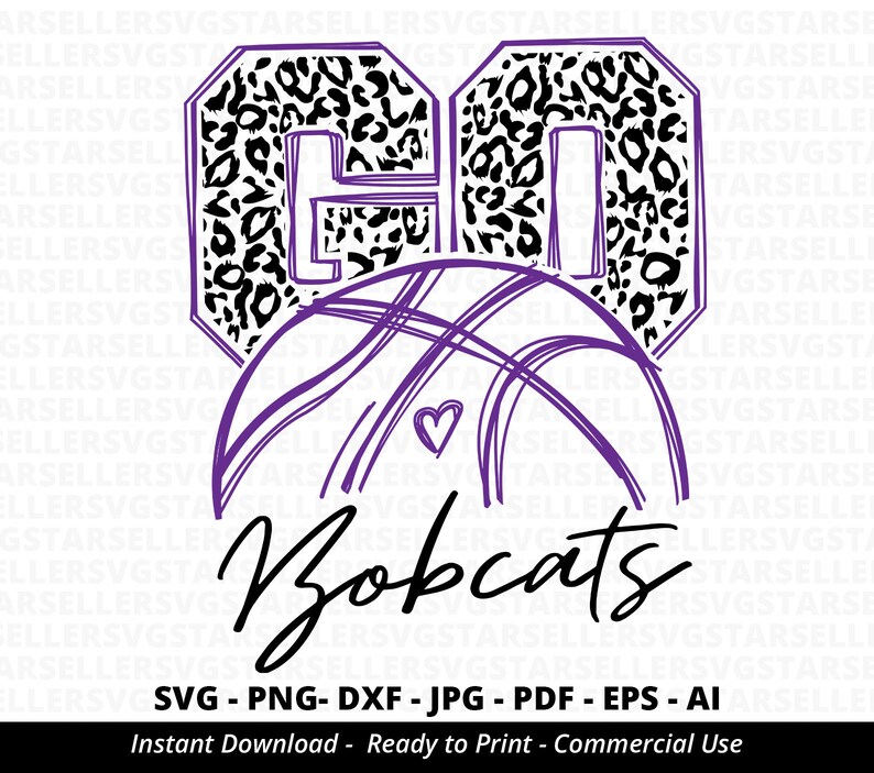 Go Bobcats Basketball SVG, Mascot Pride (digital Download) - Etsy