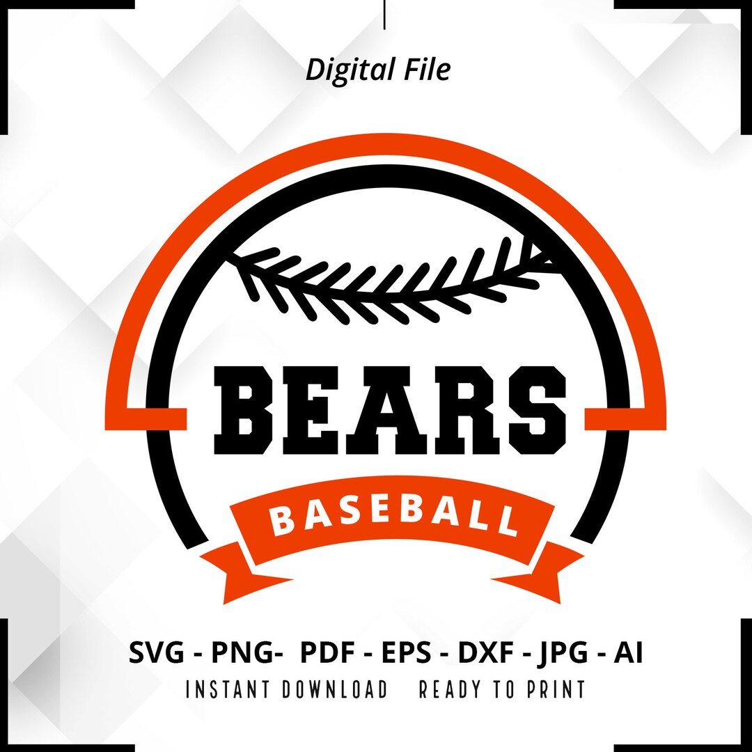 Bears Baseball SVG PNG, Bears Svg, Baseball Svg, Bears Shirt Svg, Bears ...