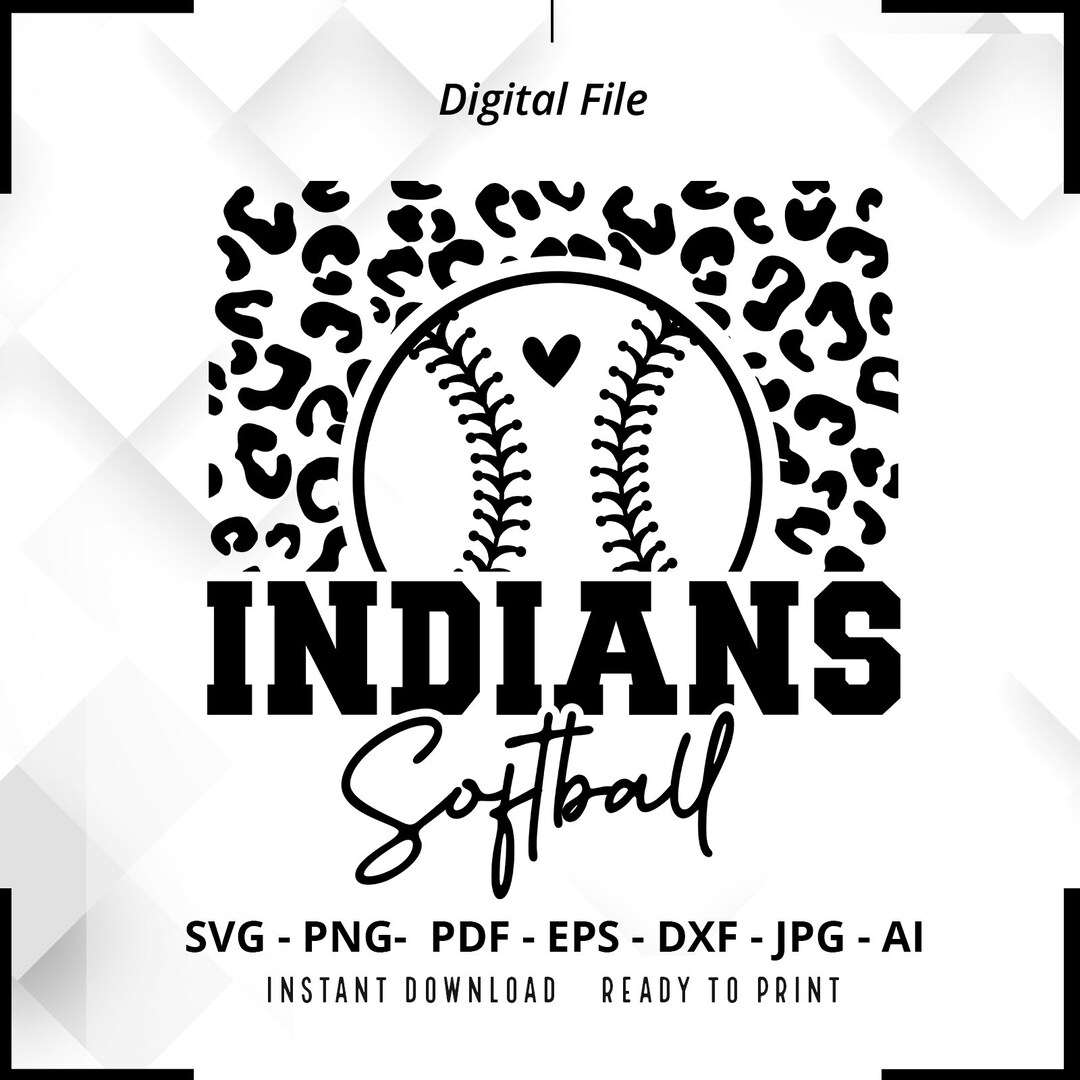 Indians Softball SVG PNG, Indians Svg, Softball Svg, Indians Shirt Svg ...