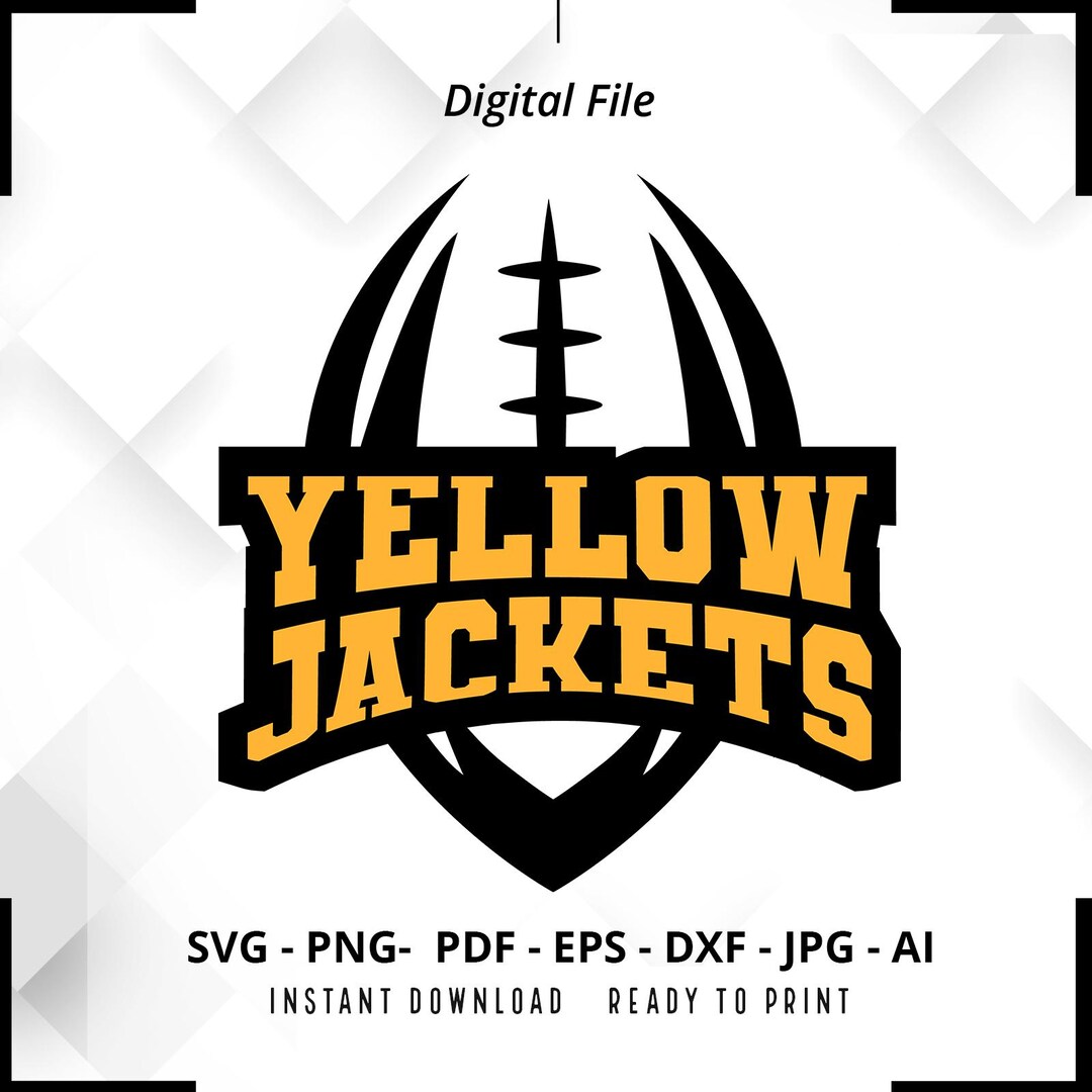 Yellow Jackets Football SVG PNG, Yellow Jackets Svg, Football Svg ...