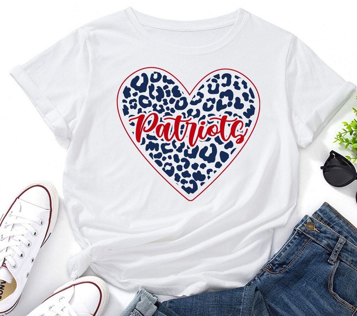 Patriots Heart Svgpatriots Cheer Svgschool Team Svgpatriots - Etsy