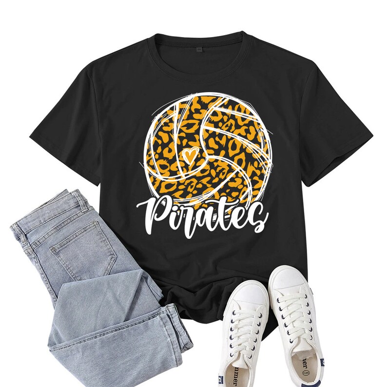 Leopard Pirates Volleyball SVG, School Team Mascot (digital Download ...