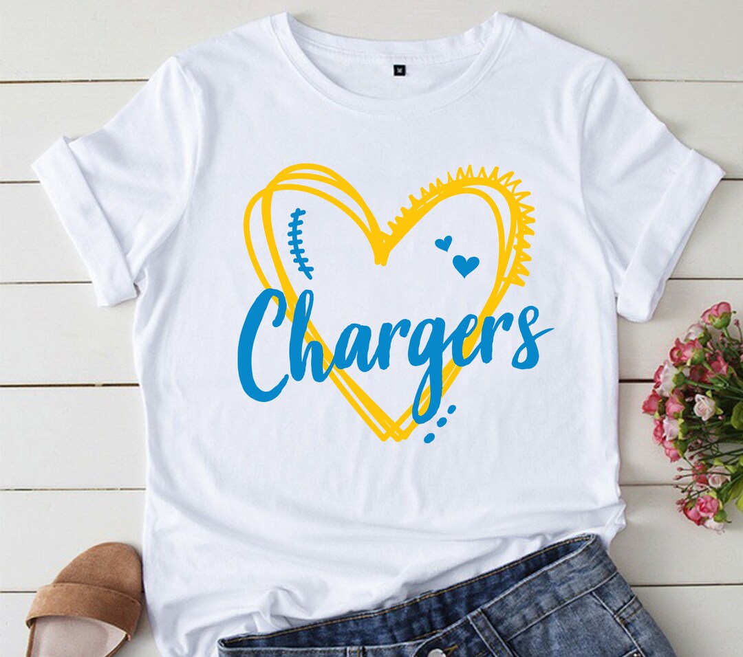 Chargers Heart Svgheart Designs Mascot Svgchargers Svglove - Etsy