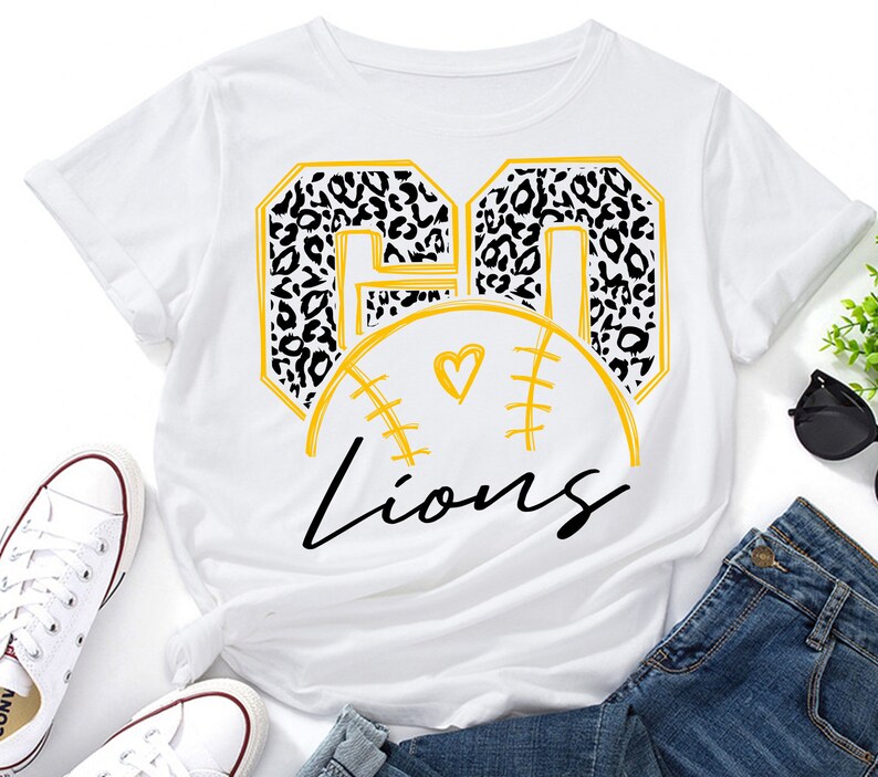 Go Lions Baseball Svg,lions Leopard Svg,lions Mascot,lions Cheer,lions ...