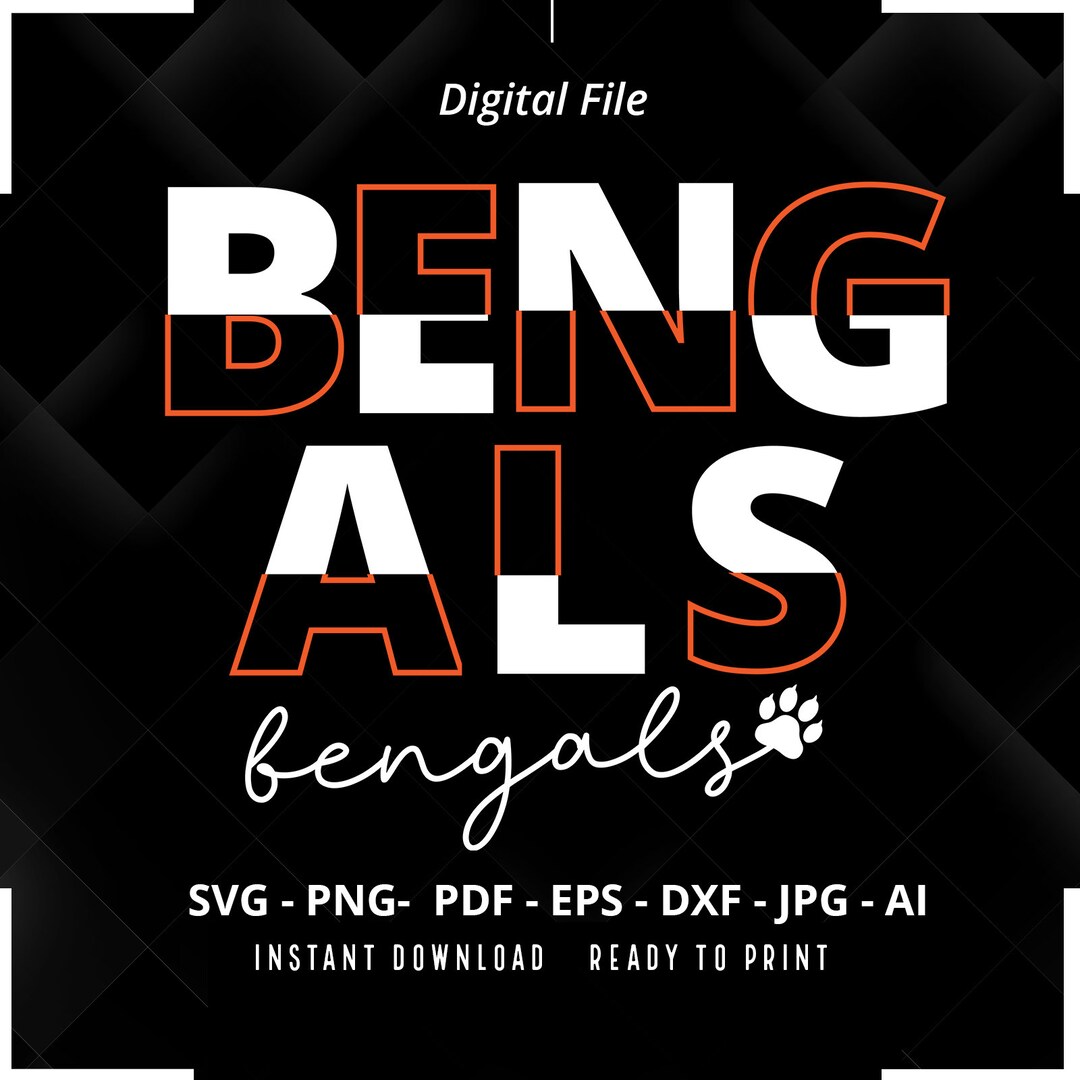Bengals SVG PNG, Bengals Paw Svg, Bengals Mascot Svg, Bengals Cheer Svg ...
