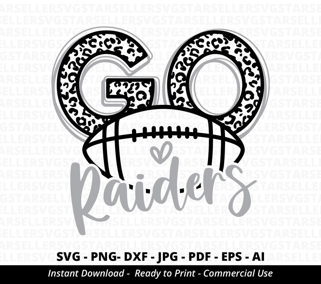 Go Raiders Football SVG PNG, Raiders Svg,leopard Go Raiders Svg,raiders ...