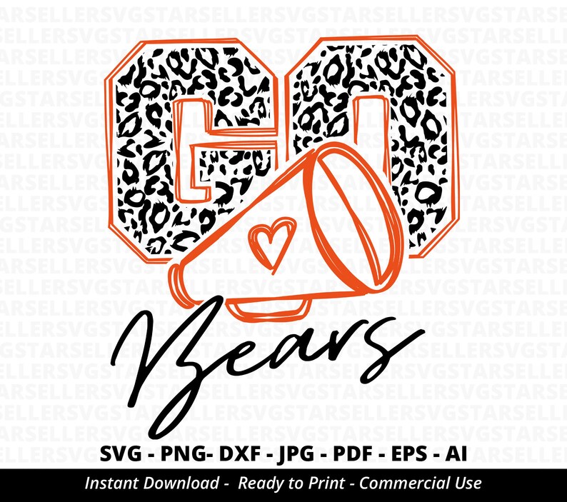 Go Bears Svgbears Cheer Svgbears Mascot Svgcheer Little - Etsy