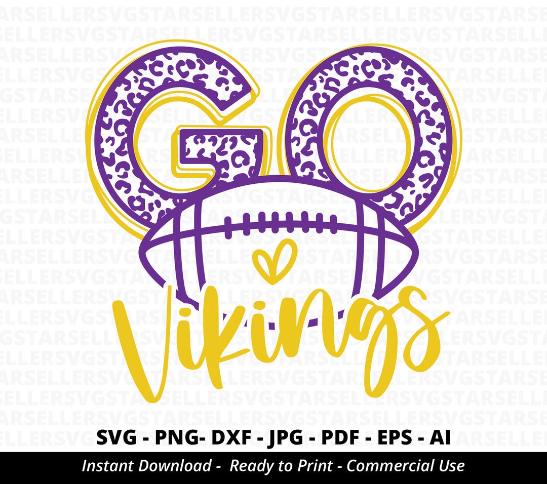 Go Vikings Football SVG PNG, Vikings Svg,leopard Go Vikings Svg,vikings ...