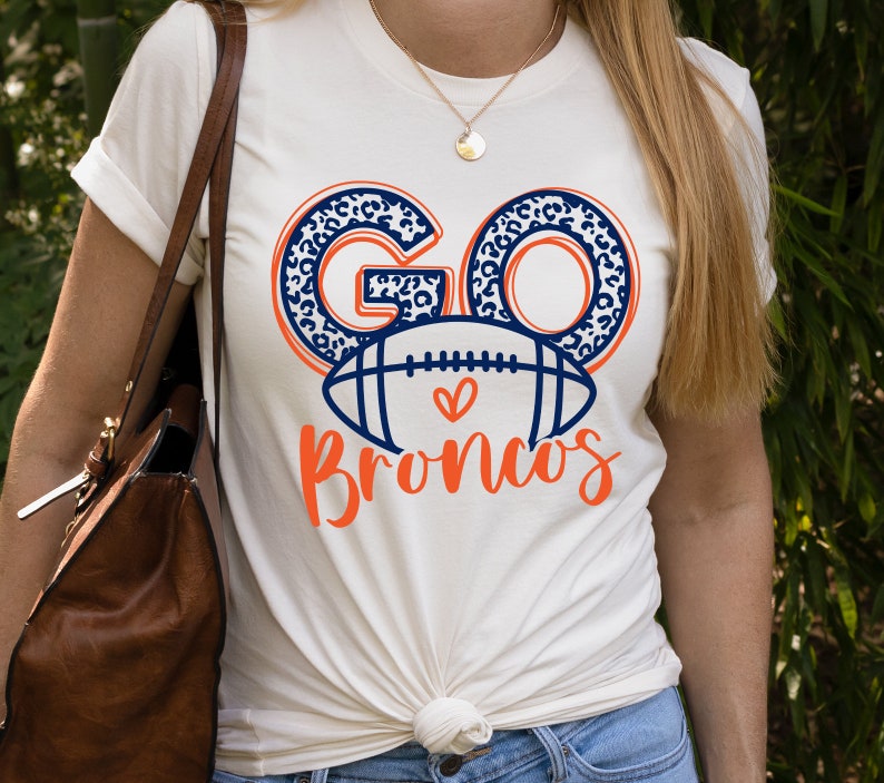 Leopard Go Broncos Football SVG PNG, Mascot Shirt (digital Download) - Etsy