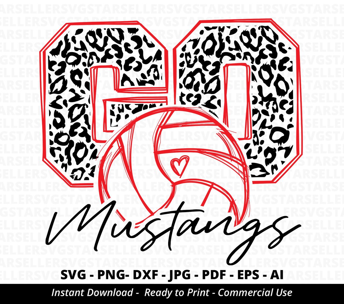 Go Mustangs Svg,mustangs Volleyball Svg,volleyball Mom Svg,mustangs Svg ...