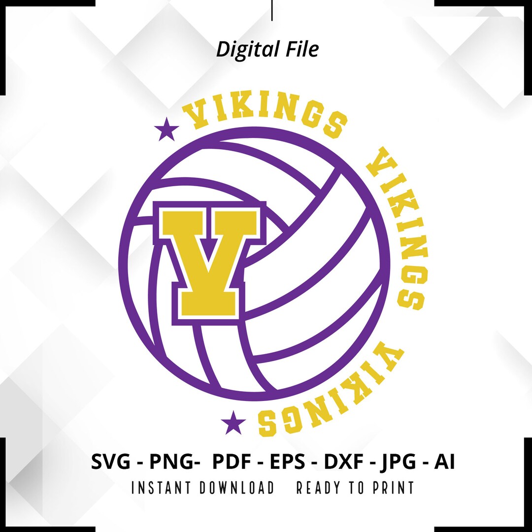 Vikings Volleyball SVG PNG, Vikings Svg, Vikings Cheer Svg, Volleyball ...