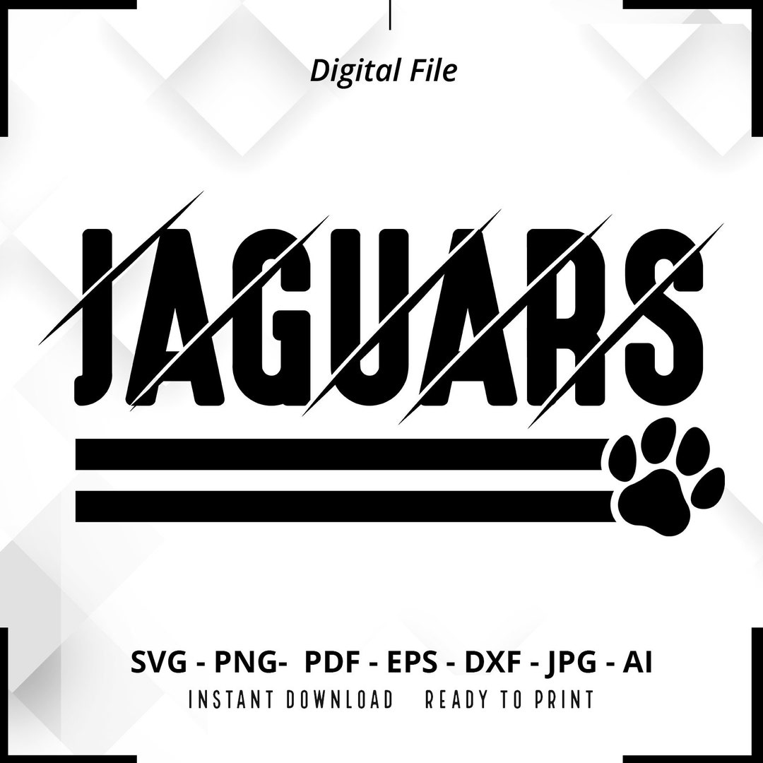 Jaguars SVG PNG , Jaguars Claw Svg, Jaguar Paw Svg, Jaguars Mom Svg ...