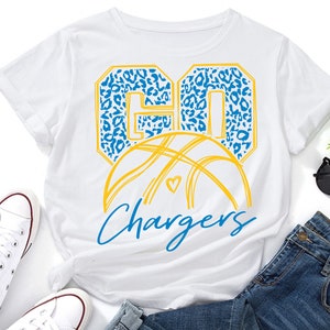 Go Chargers Basketball Svgchargers Svggo Leopard Chargers - Etsy