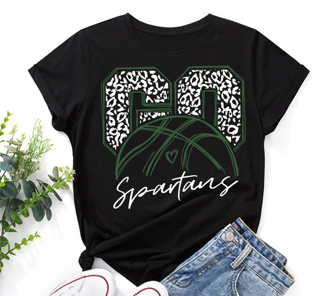 Go Spartans Basketball Svgleopard Go Spartans Svgbasketball - Etsy